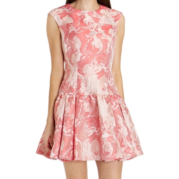 Ted Baker | Dresses | Ted Baker Scherry Floral Jacquard Brocade Dress 8 ...